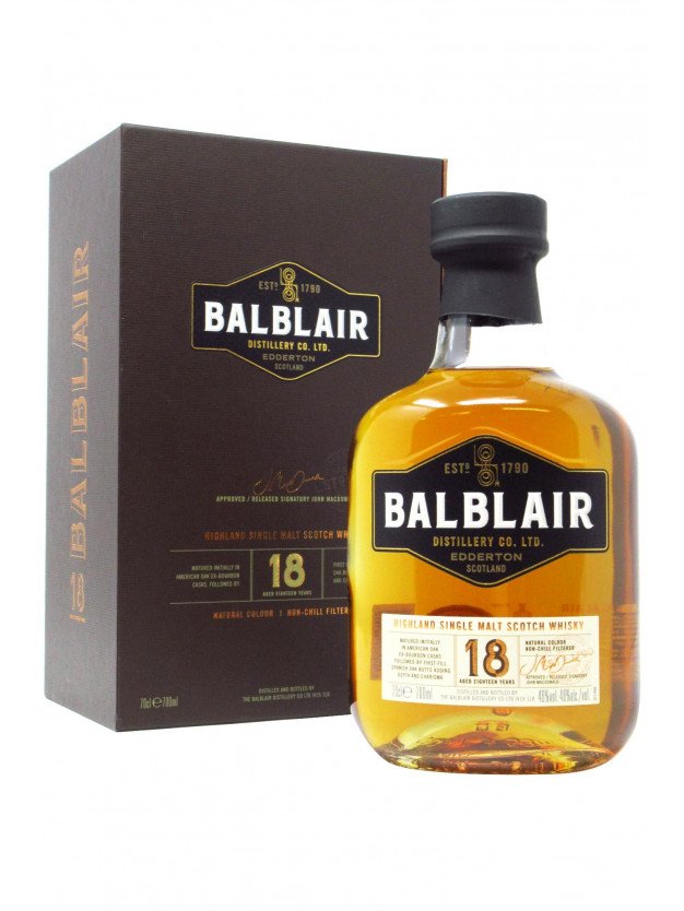 Balblair - Highland Single Malt Scotch 18 year old Whisky 70CL | Liquor ...