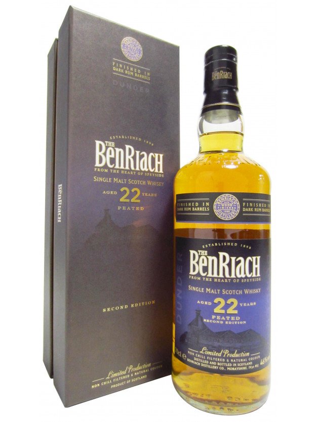 BenRiach - Dunder Peated Dark Rum Finish 2nd Edition 22 year old Whisky ...