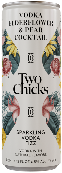 Two Chicks Vodka Elderflower & Pear Cocktail Sparkling Vodka Fizz ...