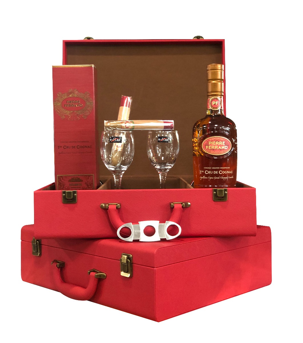 Gift Box With Pierre Ferrand Cognac Reserve Double Cask 750ml | Liquor ...