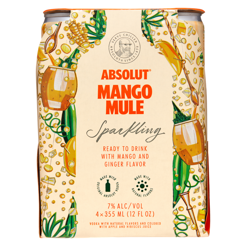 Absolut Mango Mule Sparkling 4x12oz Can | Liquor Store Online