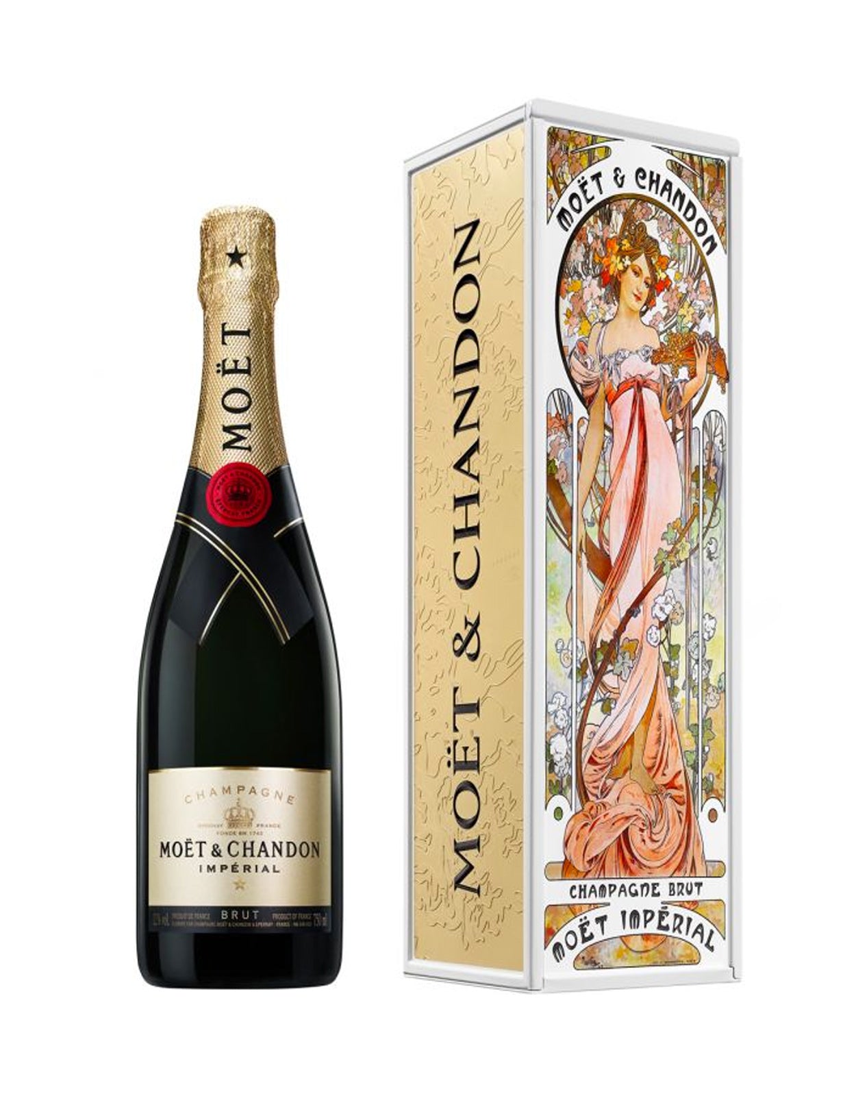 Moet & Chandon Brut Imperial Limited Edition 'mucha' Artwork 750ml ...