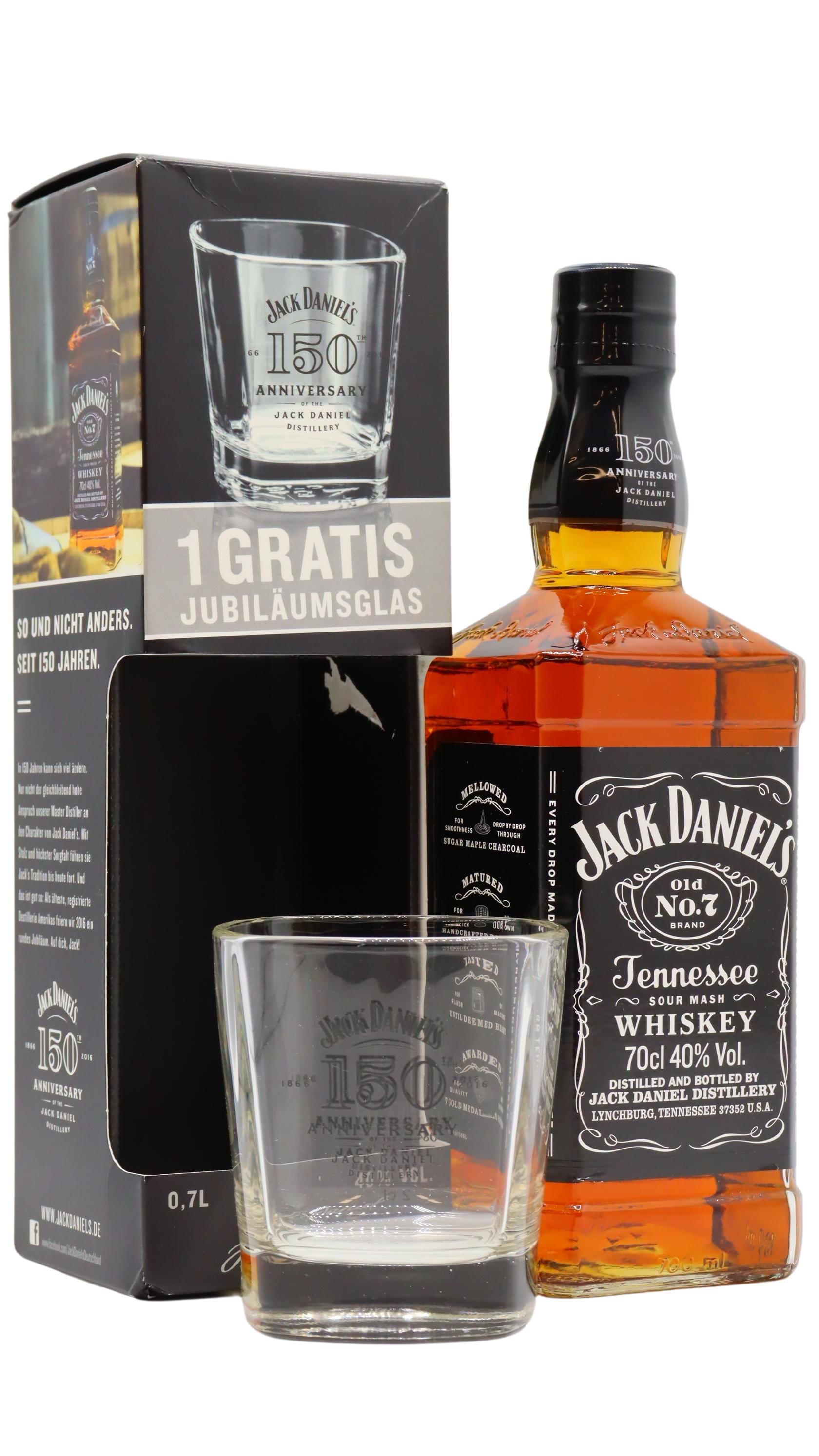Jack Daniel's - Old No. 7 150th Anniversary Glass Pack Whiskey 70CL ...