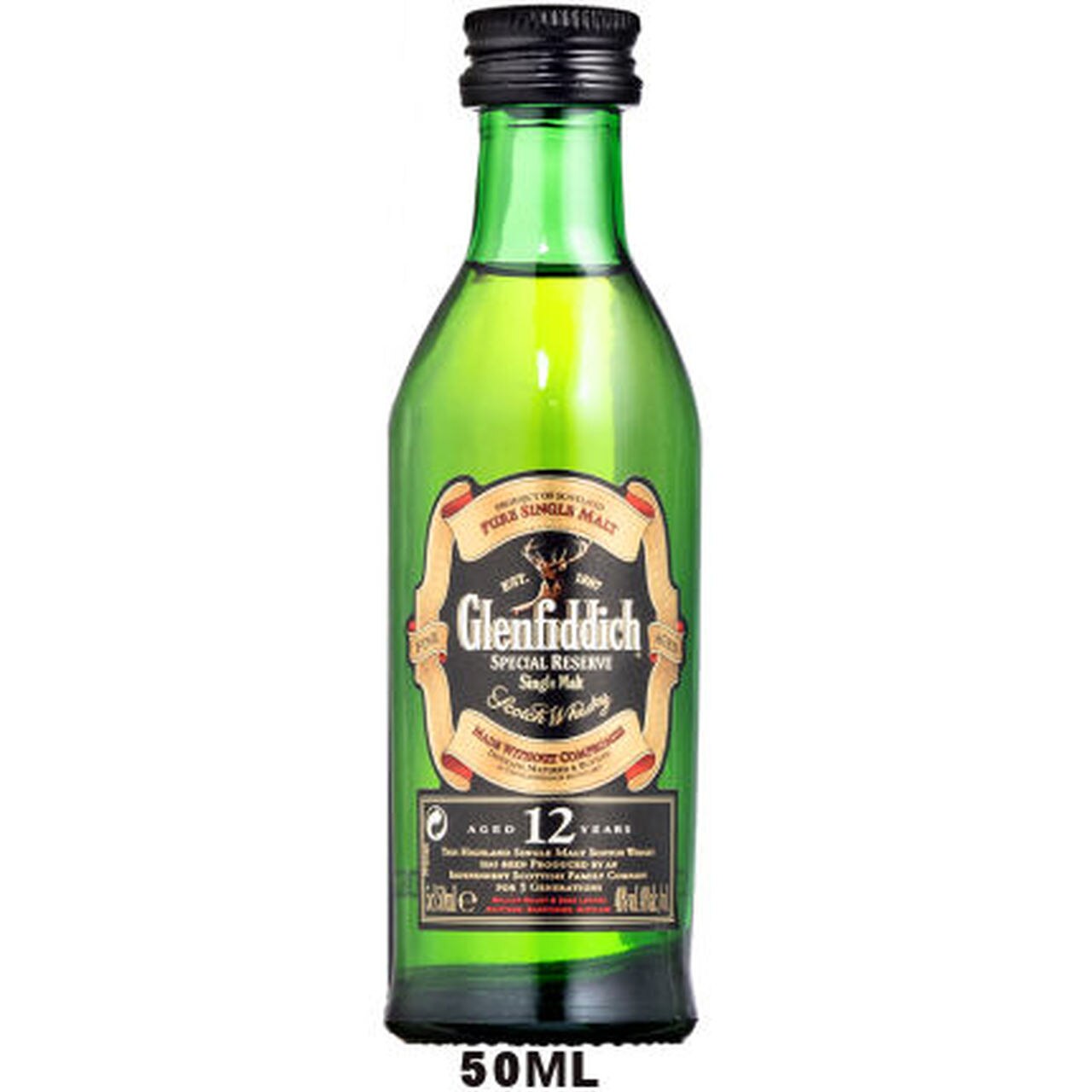 50ml Mini Glenfiddich 12 Year Old Speyside Single Malt Scotch | Liquor ...