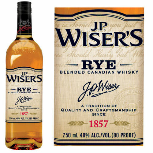 J.P. Wiser's Rye Blended Canadian Whisky 750ml | Liquor Store Online