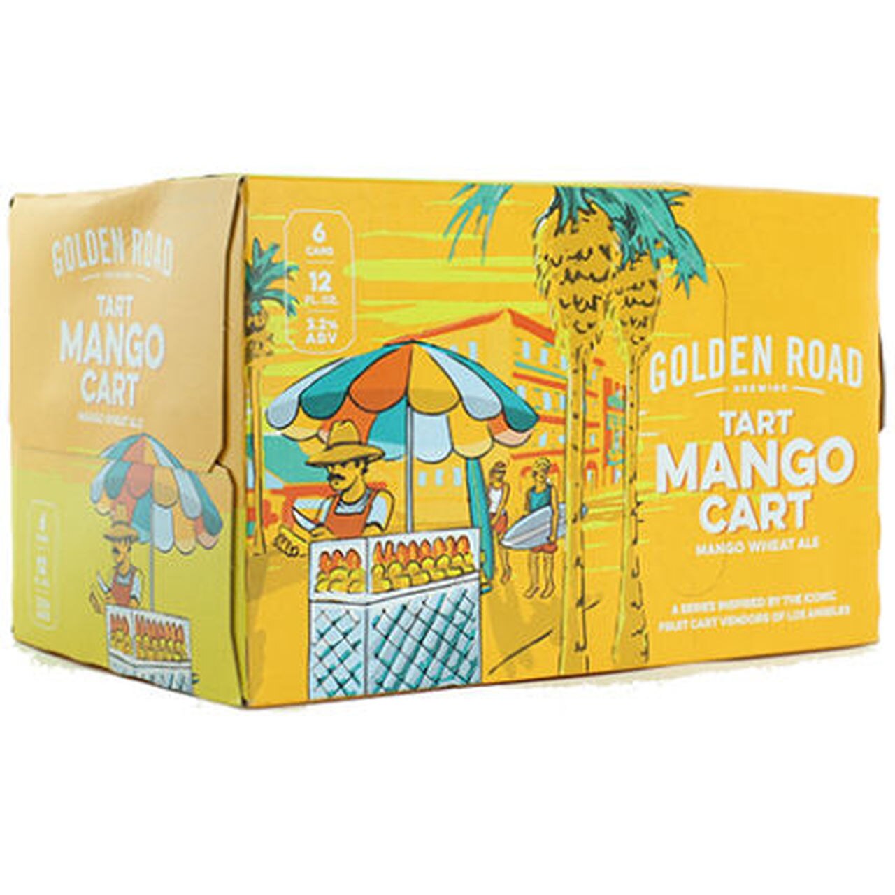 Golden Road Mango Cart Tart Wheat Ale 12oz 6 Pack Cans | Liquor Store ...