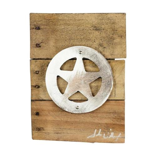 Texas Ranger Star Wood & Shaped Metal Art Wall Decor | Nationwide Liquor