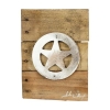 Texas Ranger Star Wood & Shaped Metal Art Wall Decor | Nationwide Liquor