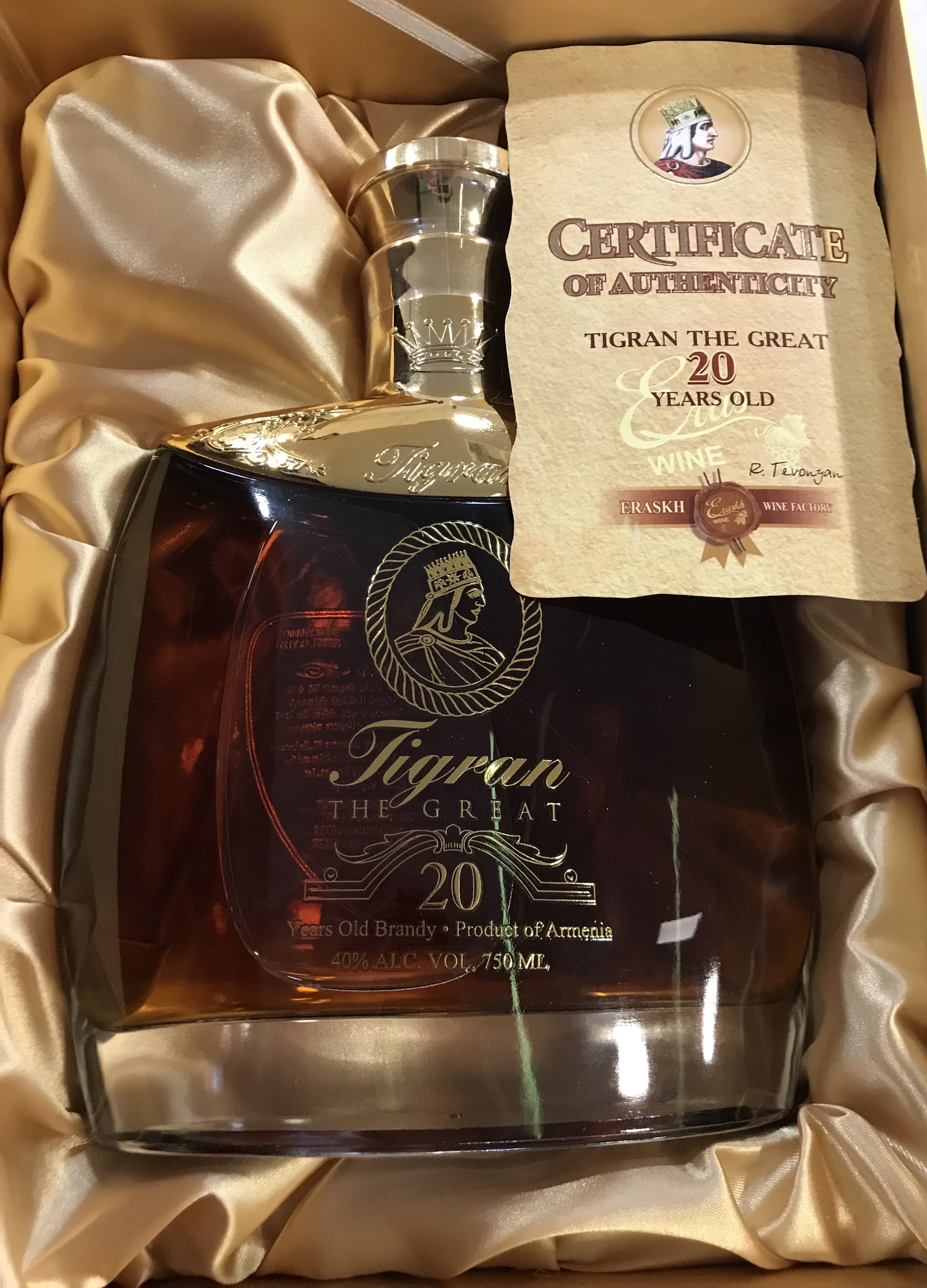 Tigran Great Brandy Armenian 20yr 750ml | Liquor Store Online