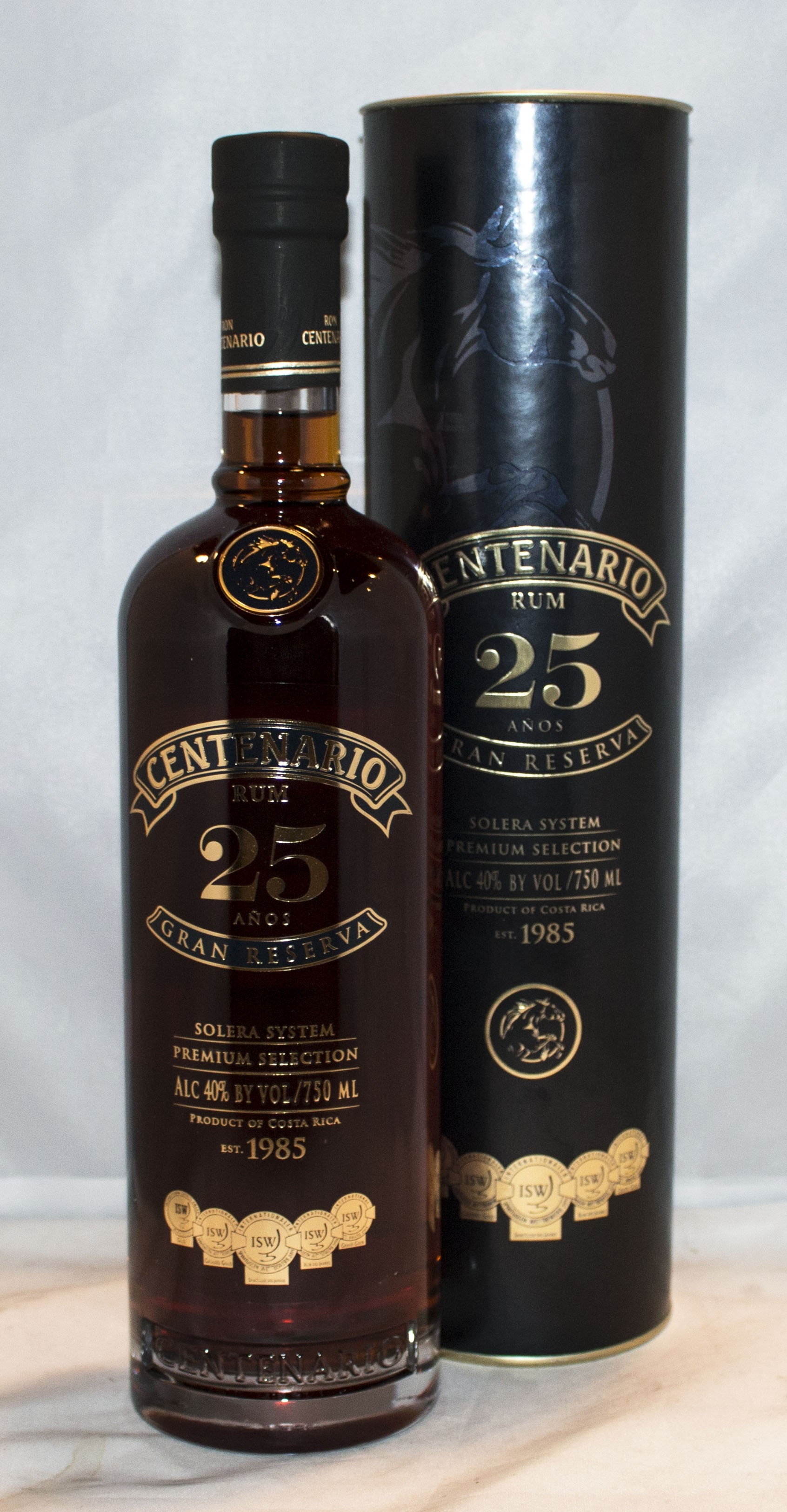 Ron Centenario Rum Gran Reserva 25yr 750ml | Liquor Store Online