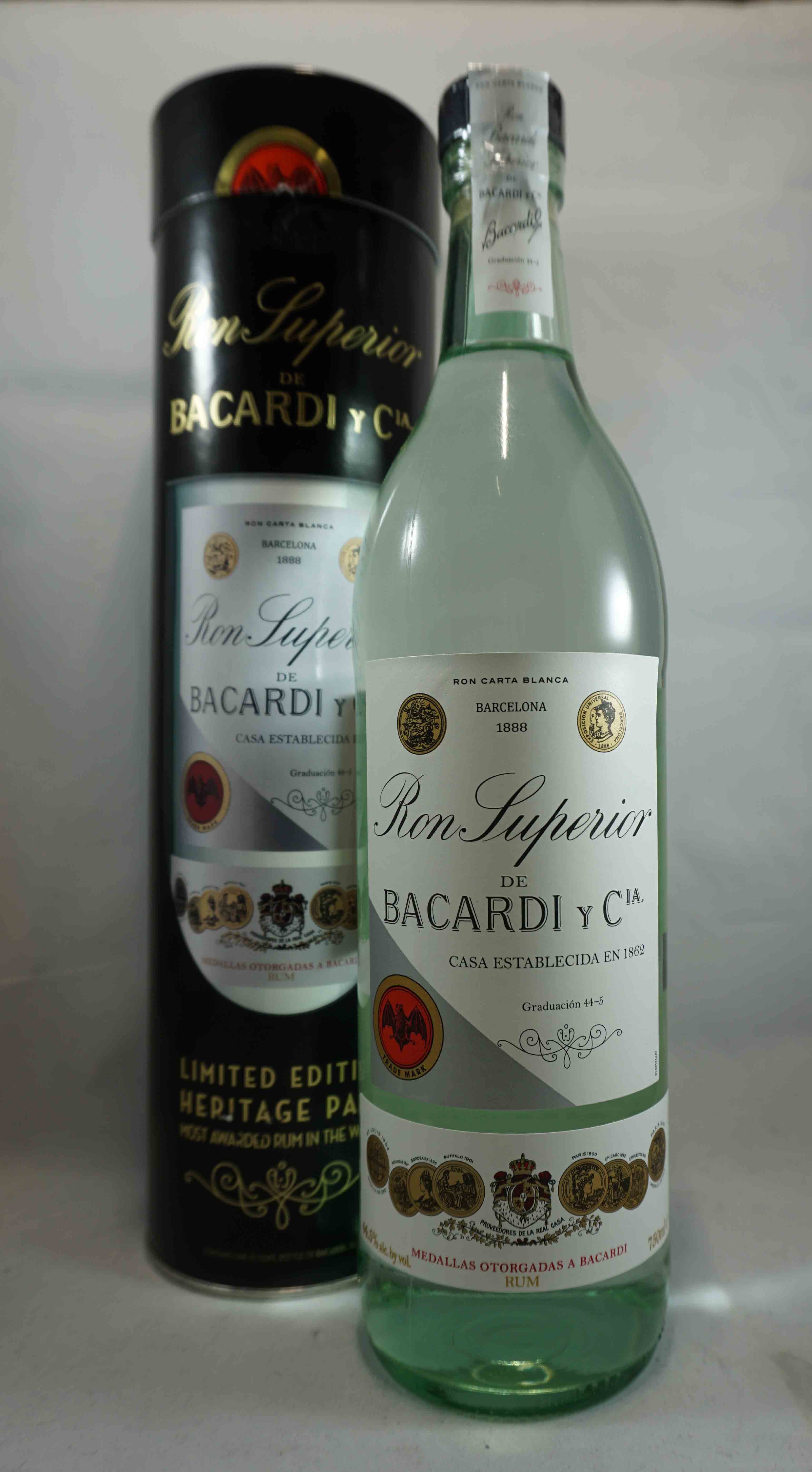 Bacardi Rum Ron Superior Limited Edition Heritage Pack 750ml ...