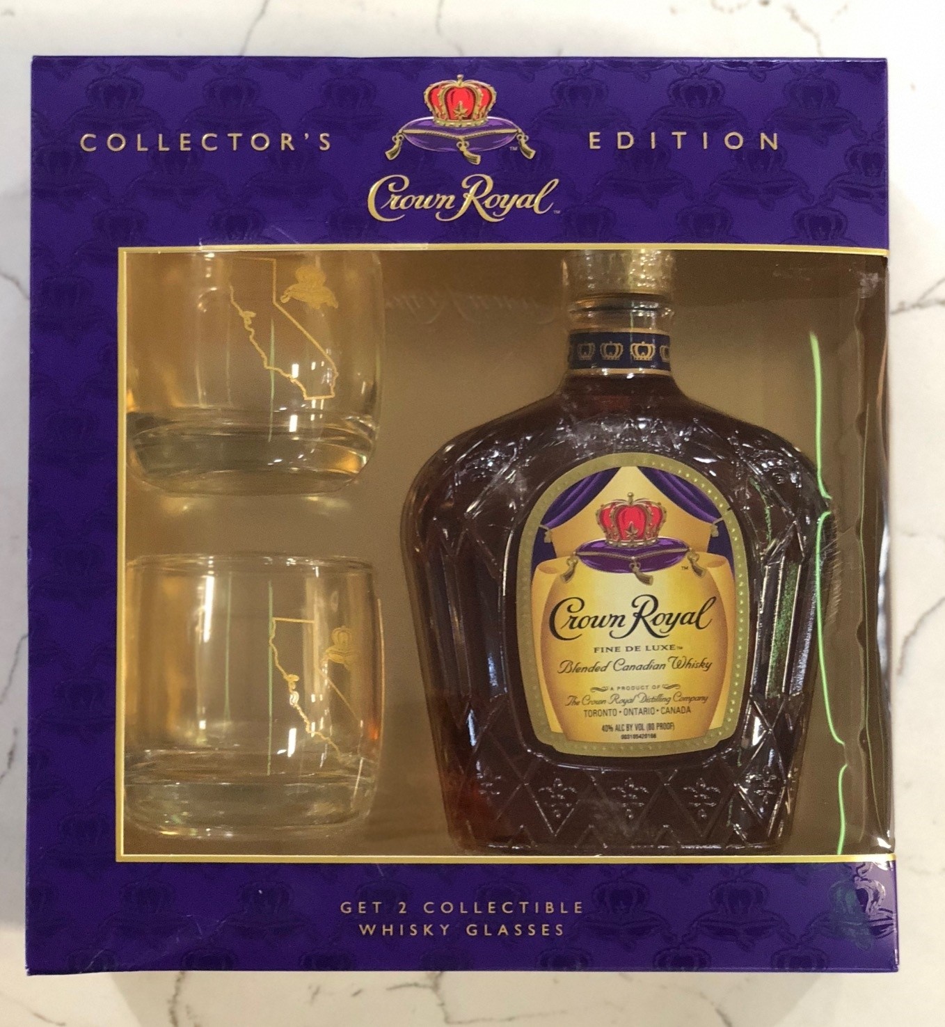 Crown Royal Whiskey Gft Pk W/ 2 Glasses Canadian 750ml | Liquor Store ...