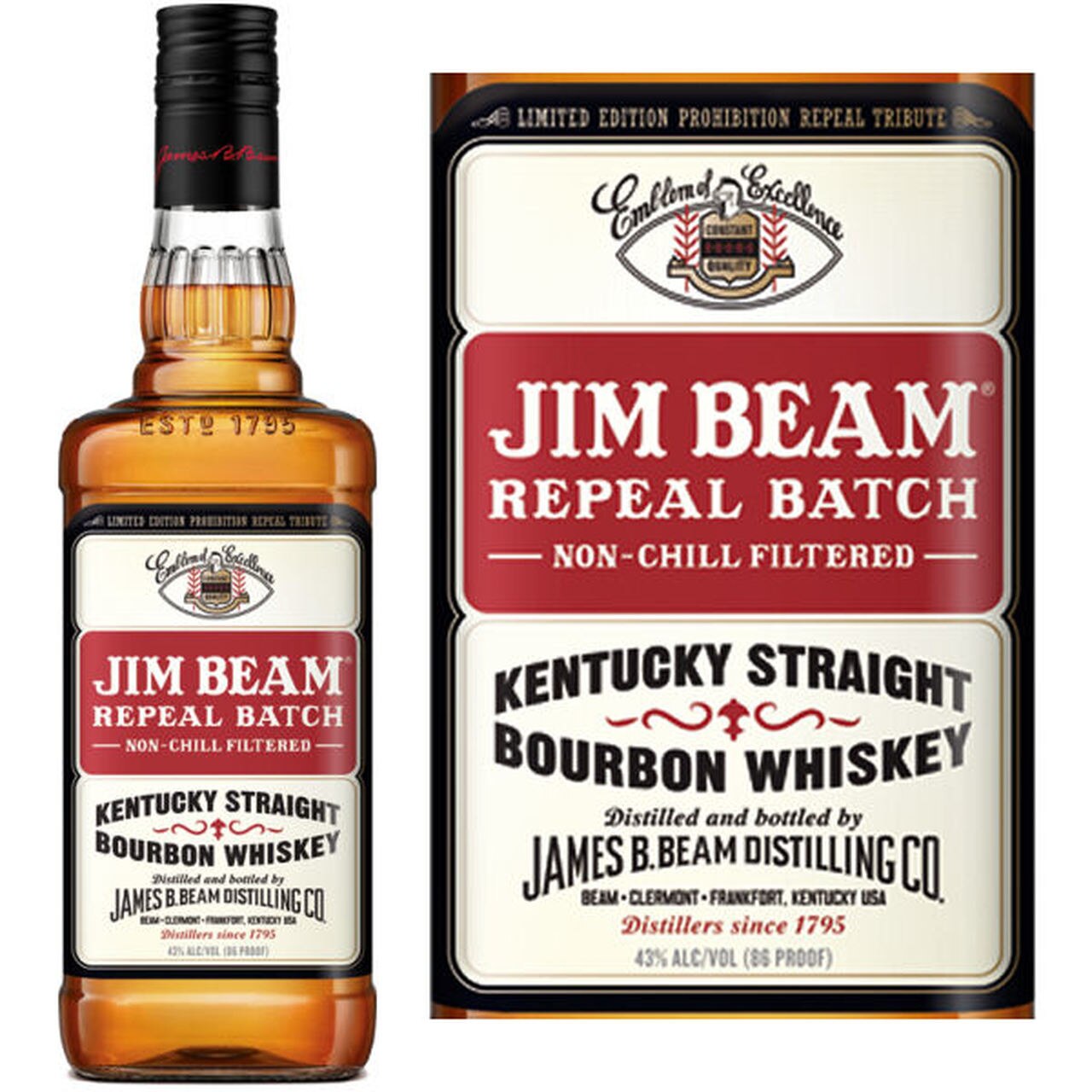 Jim Beam Repeal Batch Kentucky Straight Bourbon Whiskey 750ml | Liquor ...