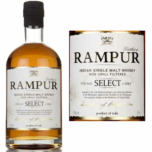 Rampur Vintage Select Casks Indian Single Malt Whisky 750ml | Liquor ...